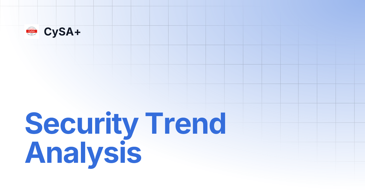 Security Trend Analysis | CySA+
